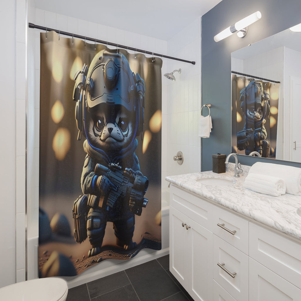 kawaii military Shower Curtains – Cheeky-Prints